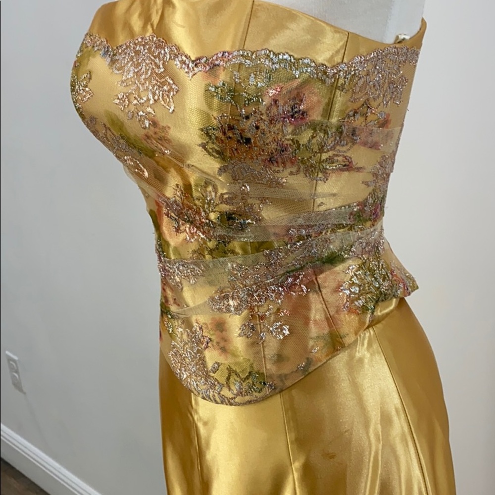 Mermaid Gold Evening Gown - Gem